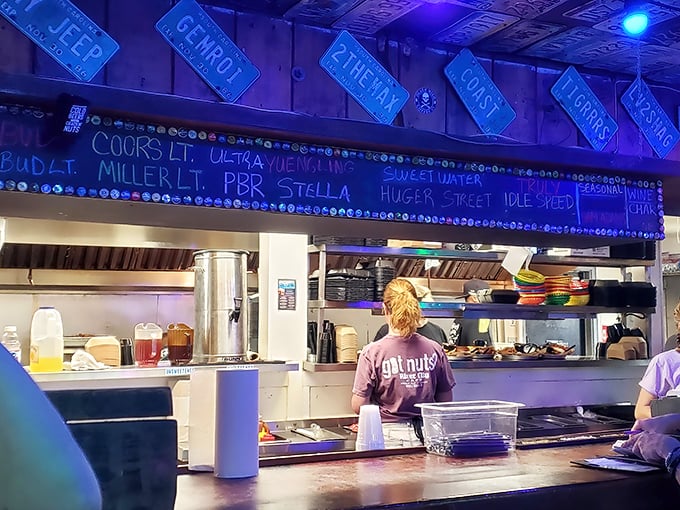 Where burger magic happens! The open kitchen gives you a front-row seat to the sizzle and spectacle of comfort food artistry.