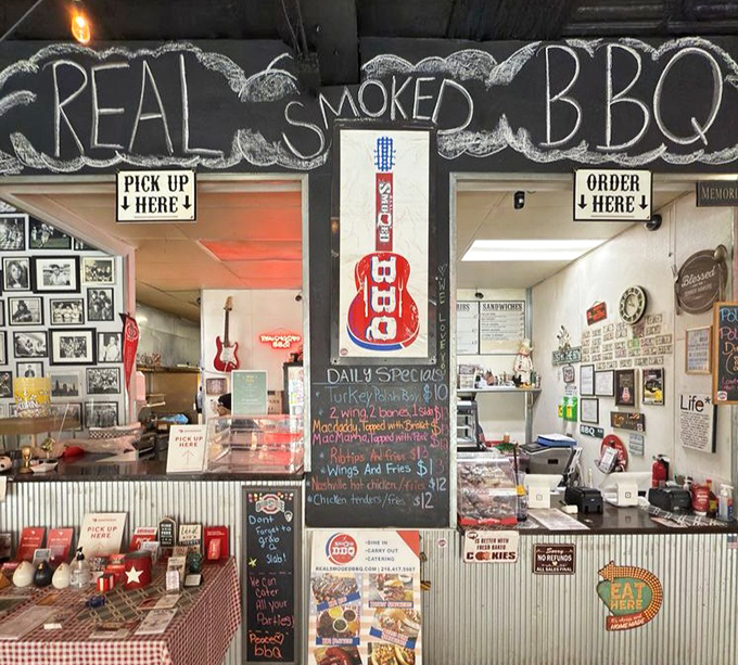 Where the magic happens. That chalkboard menu of daily specials is like a barbecue lottery where everyone wins.