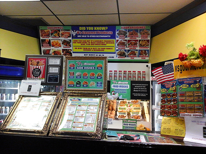 A shrine to fried deliciousness. The menu displays aren't just informational—they're promises of pleasure that keep regulars coming back decade after decade.