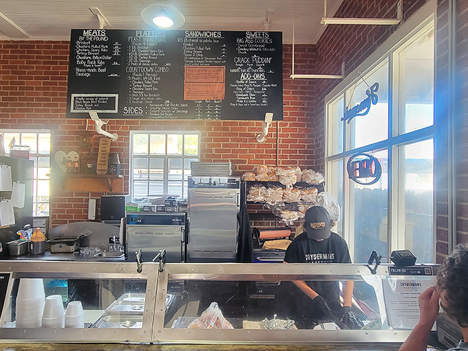 Where the magic happens&mdash;a simple counter where meat is sliced to order and barbecue dreams come true.