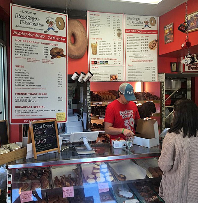 Where the magic happens&mdash;order at the counter, where generations of sleepy students have muttered "glazed, please" at 2 AM.