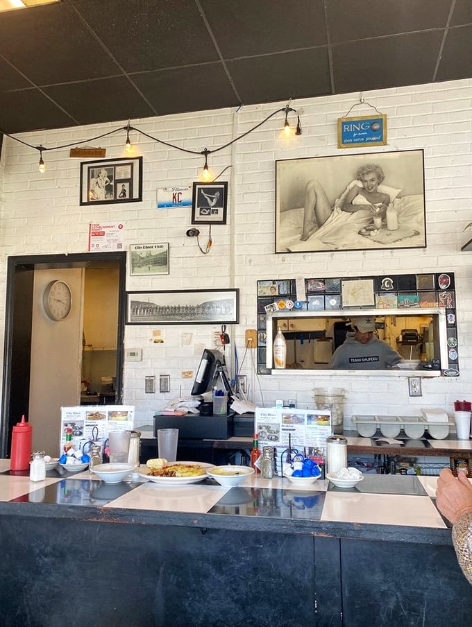 The pass-through window&mdash;that magical portal where orders go in and breakfast dreams come out. The heart of any great diner operation.