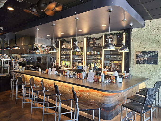 The bar at Lulu's isn't just where drinks are made&mdash;it's command central for brunch operations and prime seating for solo diners.