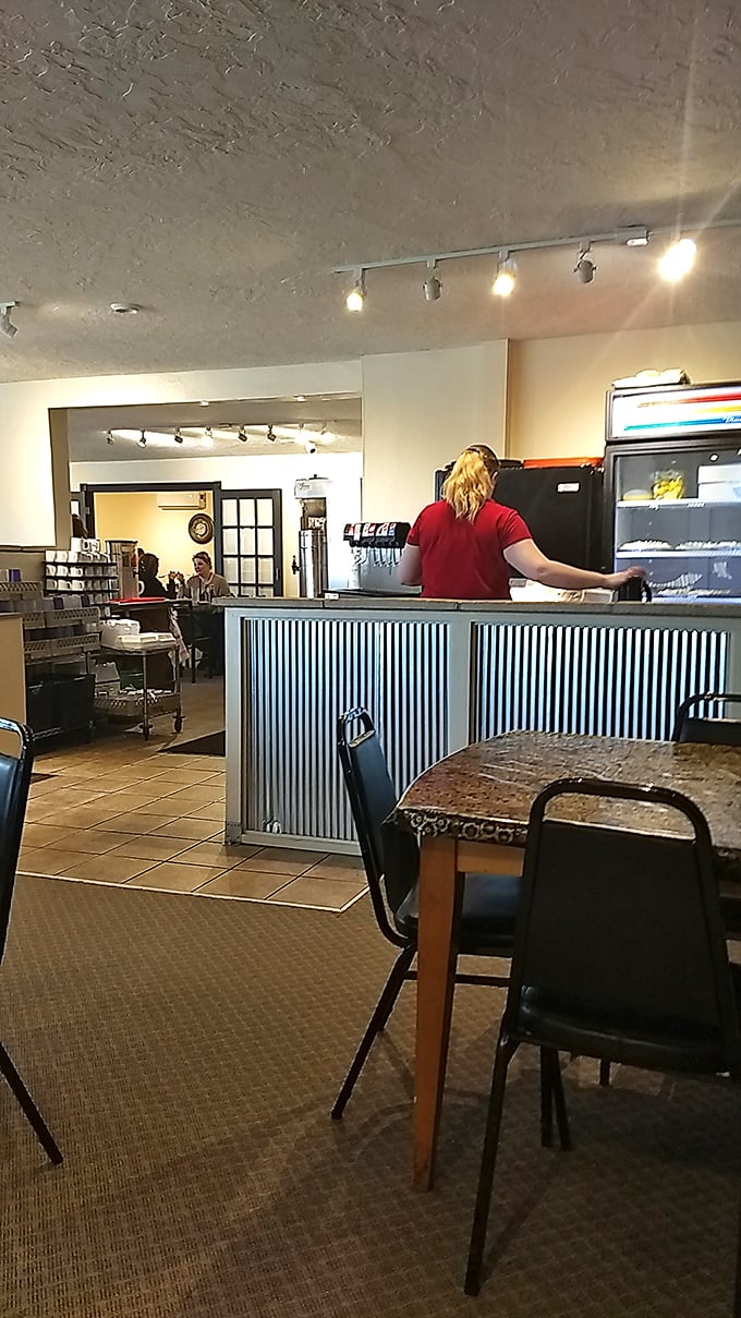 The service counter where friendly staff work their magic, turning simple orders into memorable dining experiences.