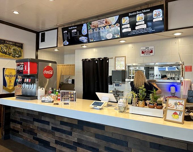 The counter where dreams come true. Place your order, then commence the sweet agony of waiting while heavenly aromas taunt you.