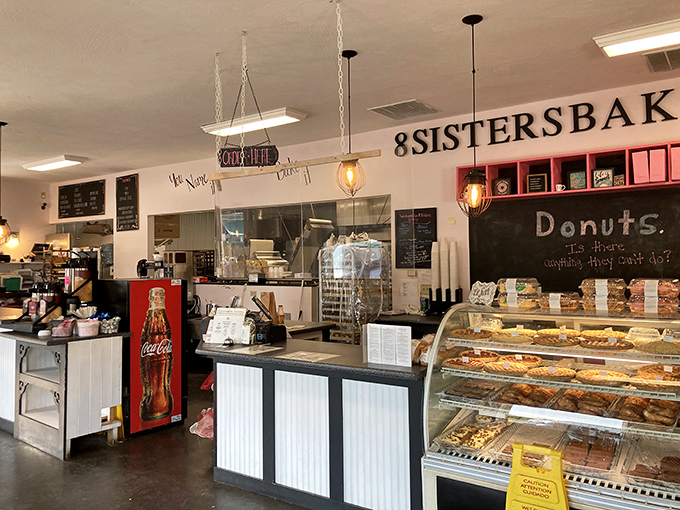 Where donut dreams become reality. That chalkboard in the background isn't decoration&mdash;it's a portal to flavor possibilities.