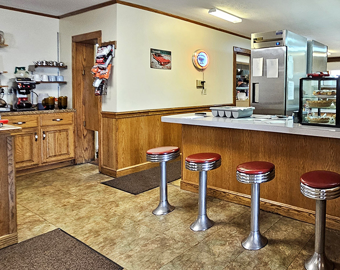 Classic diner stools that have supported more life stories than a therapist's couch &ndash; and they're way more comfortable.
