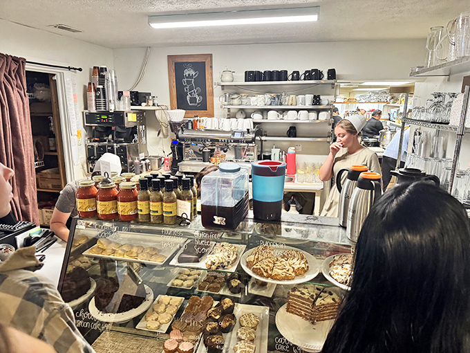 Behind every great bistro is a display case that makes decision-making nearly impossible. Those pastries are practically waving at you.