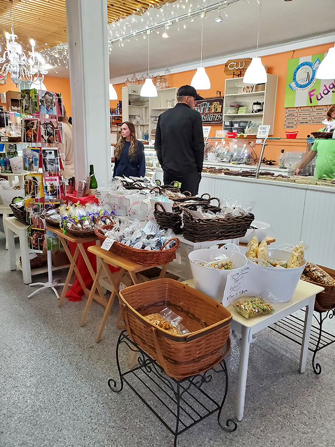 At CW Fudge Factory, temptation comes in wicker baskets. Diet plans come here to die happy deaths among chocolate and caramel.