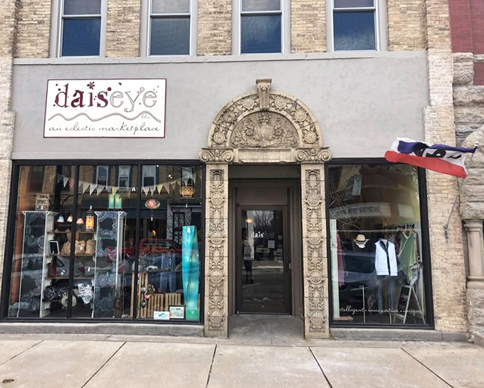 Daiseye's ornate stone entrance frame transforms simple window shopping into a grand experience &ndash; like stepping through a portal to retail therapy.