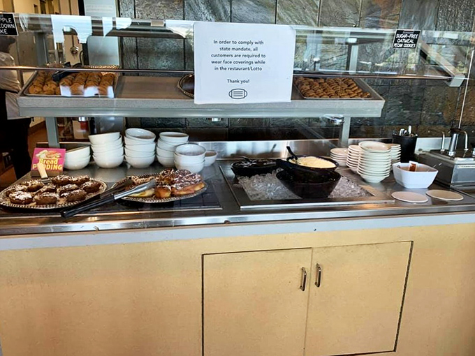 The dessert section &ndash; where diet plans go to die and happiness is served under heat lamps. Worth every calorie-counting moment of guilt.