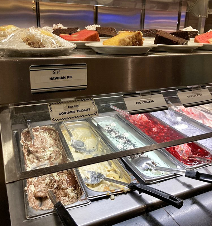 A plate that tells the story of someone who understands buffet strategy&mdash;prime rib taking center stage with supporting actors of potatoes and more meat. 