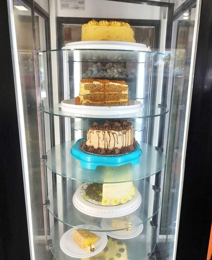 A dessert display case that turns grown adults into wide-eyed kids again. Resistance is futile, calories be damned.