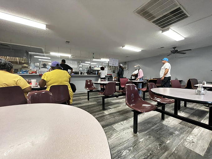 The dining room during service&mdash;where strangers become neighbors and everyone shares at least one thing in common: excellent taste in restaurants.