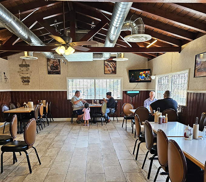 Real people enjoying real barbecue &ndash; the kind of authentic dining experience that creates lifelong food memories. 