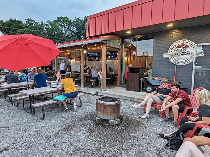 The outdoor dining area transforms ordinary Tuesday dinners into something that feels like a backyard celebration with friends you haven't met yet.