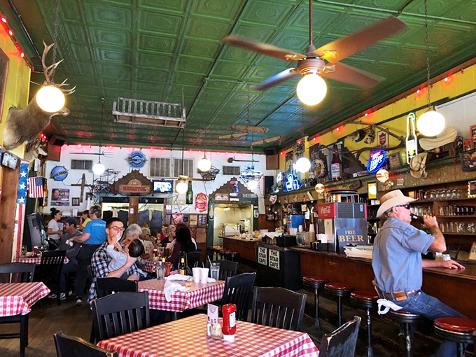 A place where cowboys in Stetsons and businessmen in suits find common ground over plates of exceptional ordinary food.