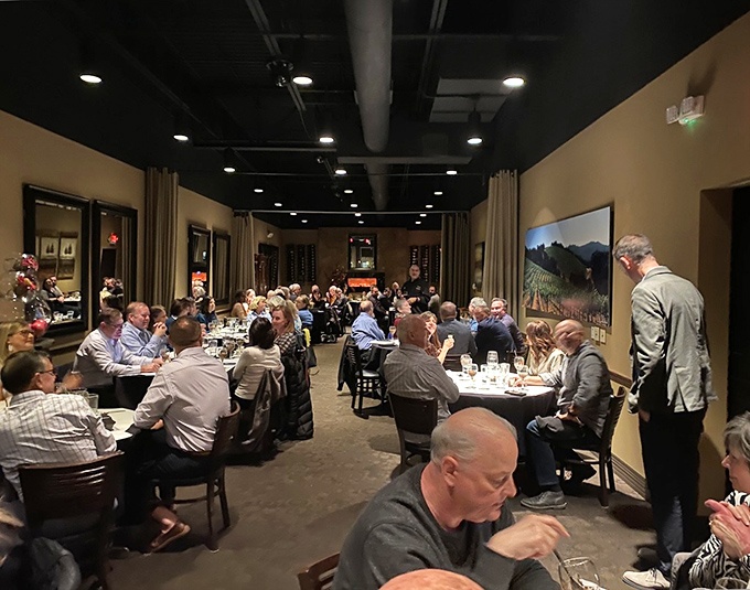 The dining room buzzes with that magical energy that happens when good food meets good conversation.