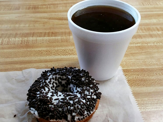 The classic pairing: coffee and donut. Like Astaire and Rogers, but with more sugar and caffeine.