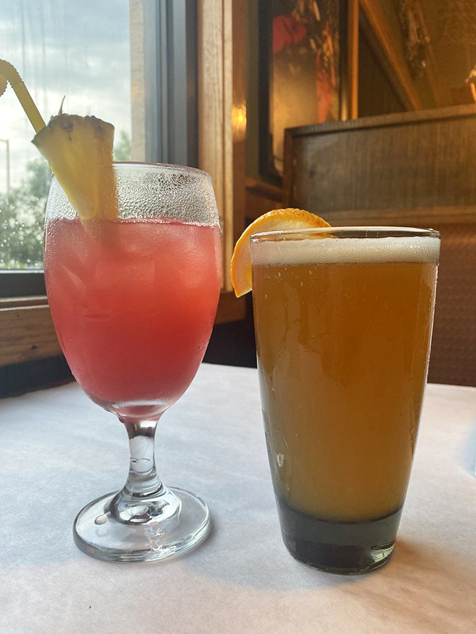 These drinks aren't just beverages, they're vacation in a glass&mdash;one tropical, one amber, both promising a good time.