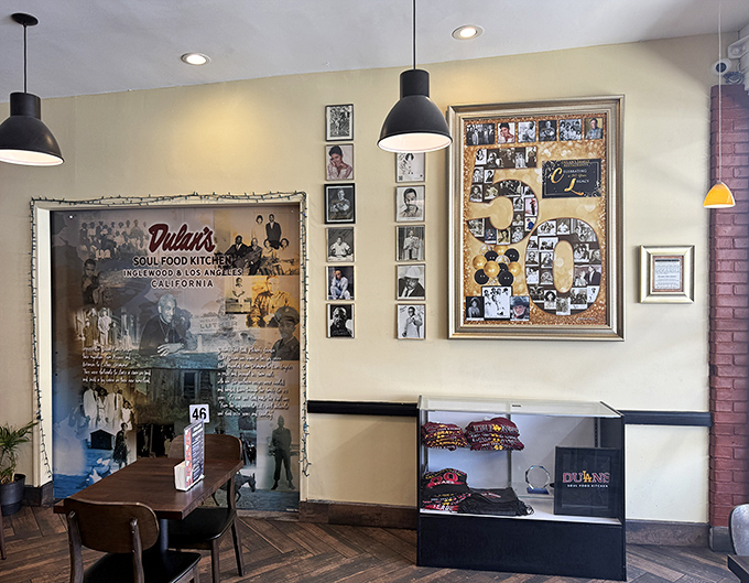 The walls tell stories of community and history, creating a sense of place that goes far beyond just somewhere to eat.