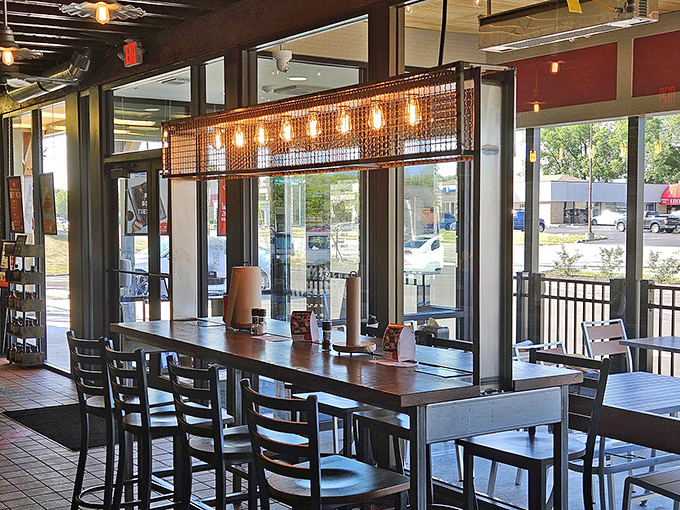 The ordering counter&mdash;where barbecue dreams begin their journey to reality. Note the barn-door aesthetic that whispers "authentic."