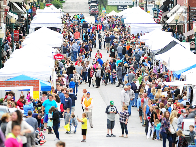 During festivals, Weston's population swells from under 2,000 to "where did all these people come from?" in a matter of hours.