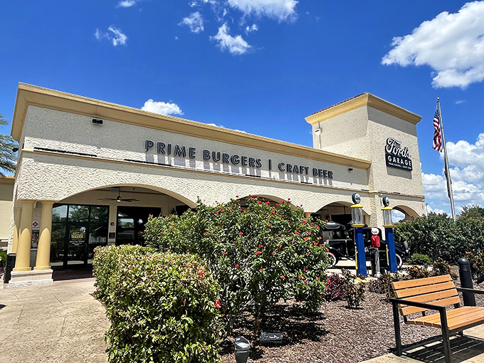 Ford's Garage offers a pit stop for weary shoppers, proving that hunting for deals builds an appetite worthy of a proper burger.