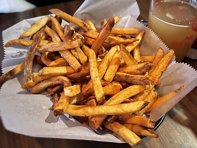 These aren't just fries &ndash; they're the perfect supporting actors in the cheesesteak show, crispy on the outside and fluffy within.