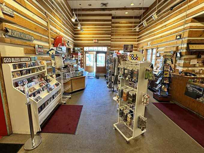 Beyond burgers and ballads, Mel's gift shop offers souvenirs to commemorate your musical meal adventure.