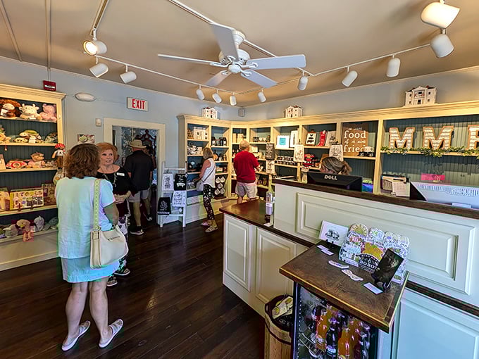 The gift shop offers edible souvenirs, because memories taste better when you can recreate them at home.