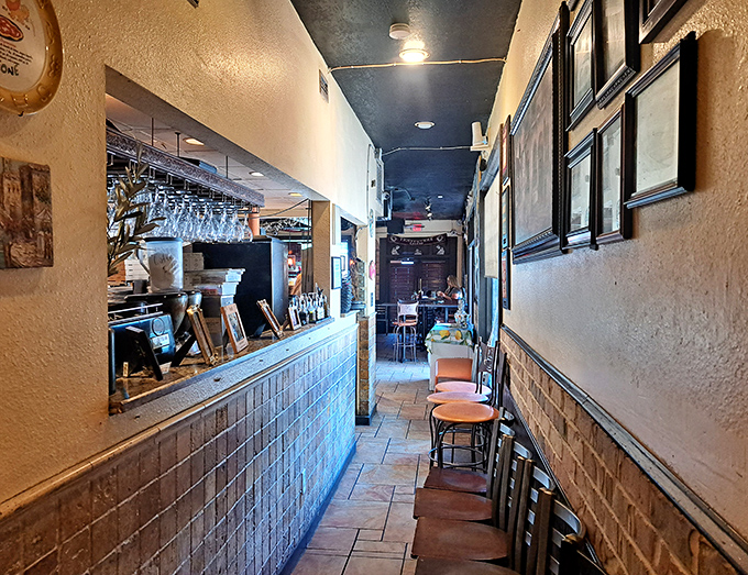 The hallway to happiness. This unassuming corridor leads to some of the best Italian food you'll find this side of Naples.