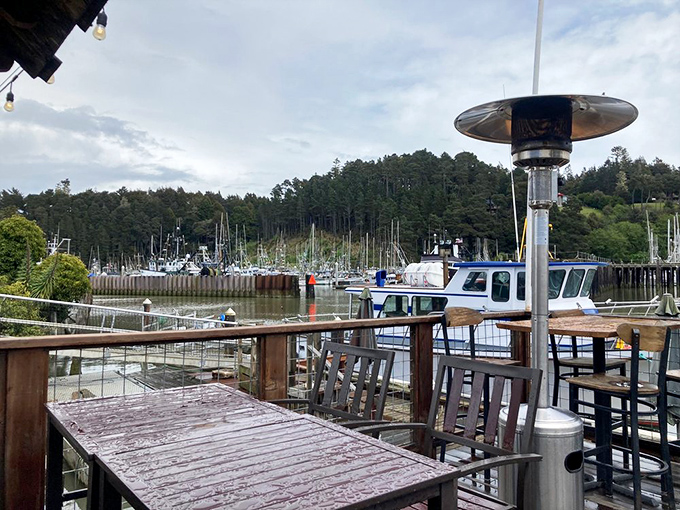 Dining with a view of Coast Guard cutters and fishing vessels&mdash;because nothing complements fresh seafood like watching where it comes from.