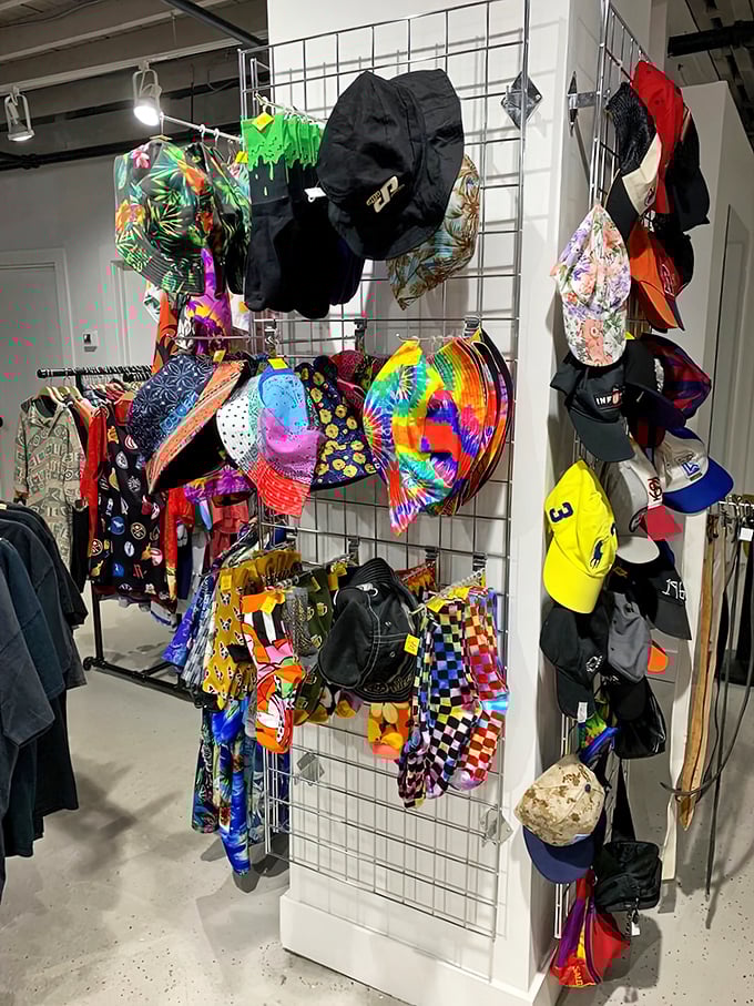 Hat paradise! From tie-dye bucket hats to classic caps, headwear that says "I'm interesting" without having to say a word. 