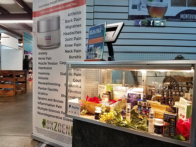 Modern meets vintage in this health products booth &ndash; proving that wellness trends may change, but the pursuit remains timeless.