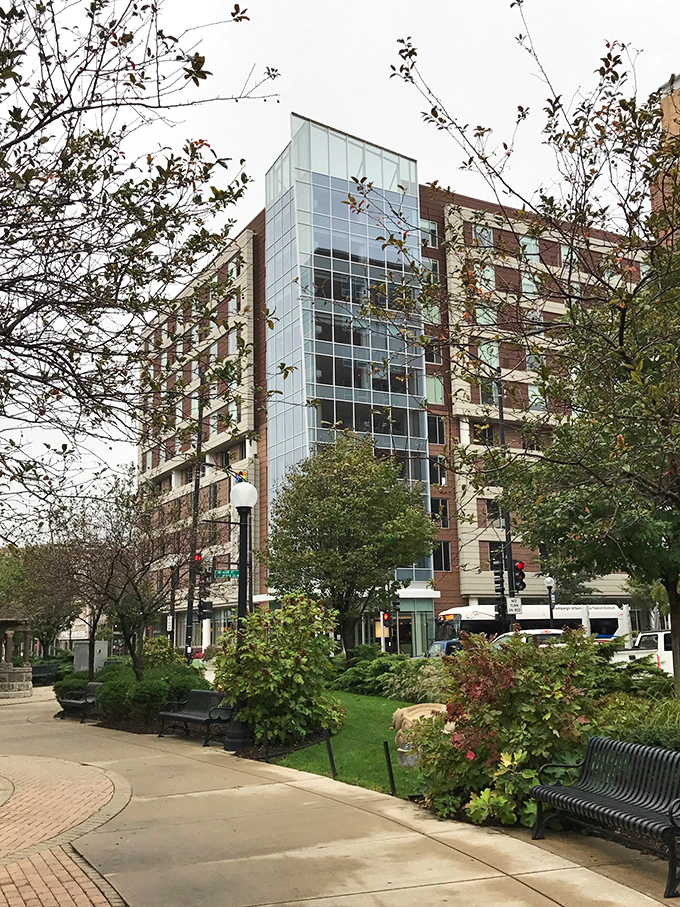 Modern architecture brings a touch of metropolitan style to downtown, proving Champaign can do contemporary cool while keeping its small-town soul.