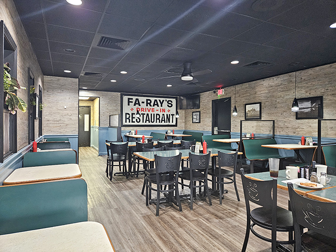 Simple, comfortable seating and classic diner aesthetics &ndash; where the real d&eacute;cor is the parade of delicious plates heading to hungry tables.