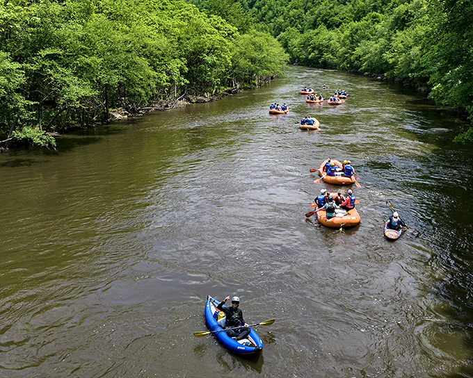Adventure awaits on the water, where visitors trade Victorian architecture for rushing currents and the thrill of navigating nature's playground.