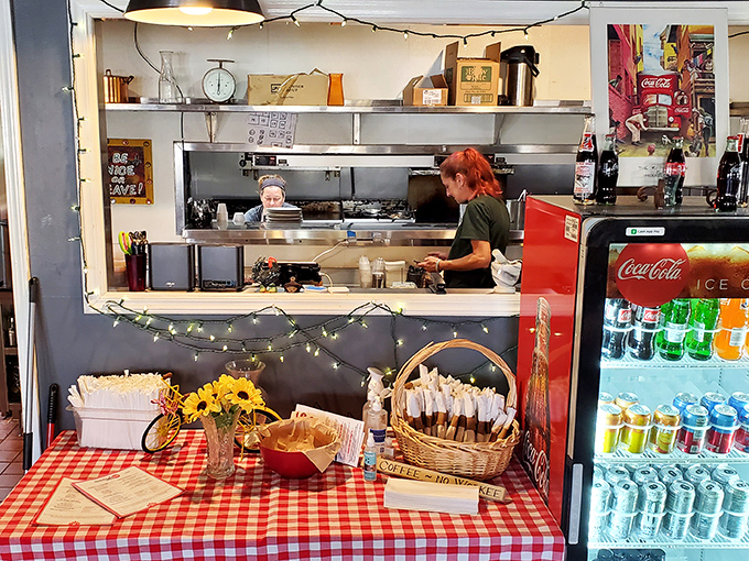 Where breakfast magic happens&mdash;a kitchen counter that's part workspace, part stage for the morning's most important performance.
