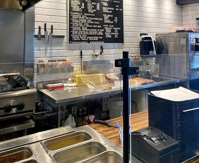 Behind every great hot dog is a meticulously organized kitchen &ndash; stainless steel, subway tile, and systems designed for hot dog perfection.