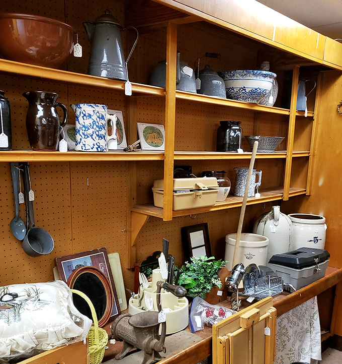 Grandma's kitchen wasn't complete without blue-speckled enamelware and sturdy crocks that could outlast any modern appliance warranty.