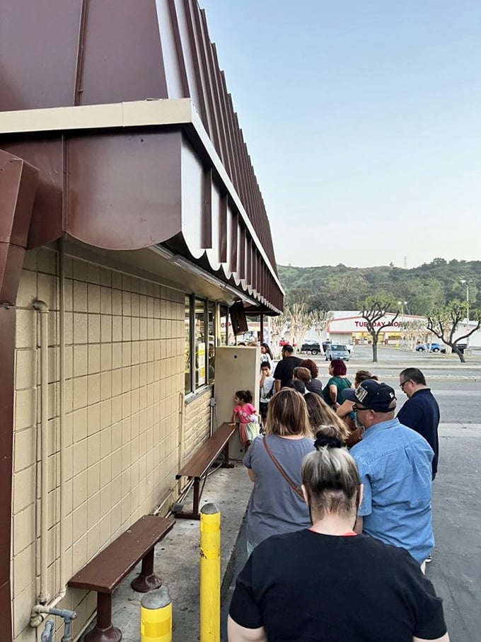 The line forms to the right, and sometimes around the block. A diverse democracy united by the universal language of fried dough.