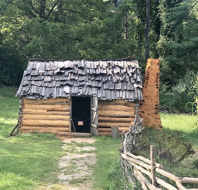 The original American dream home. This humble log cabin represents the first step many settlers took toward establishing themselves in the New World.