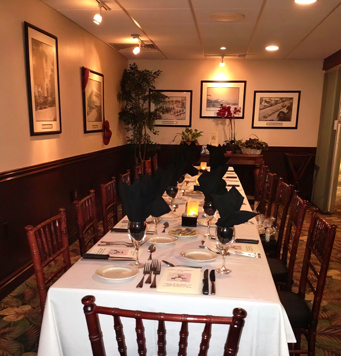 A private dining area where family gatherings become family legends, complete with the kind of service that makes everyone feel like regulars.