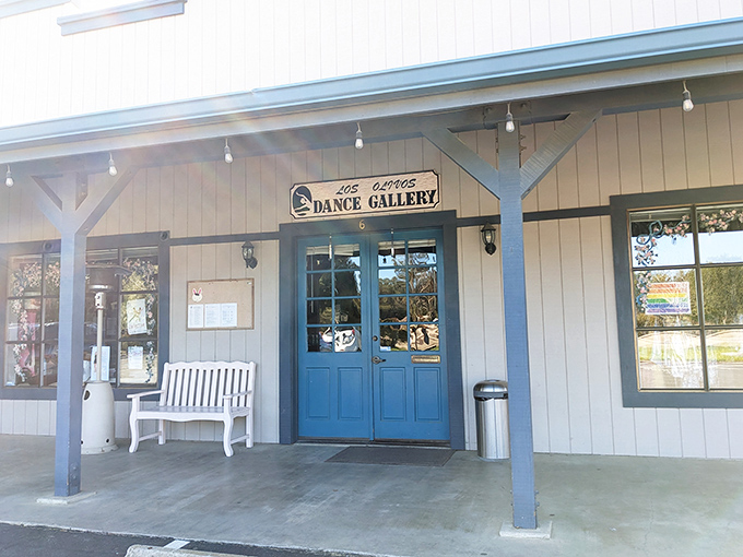 The blue doors of Los Olivos Dance Gallery invite visitors into a world where art takes many forms, from canvas to choreography.