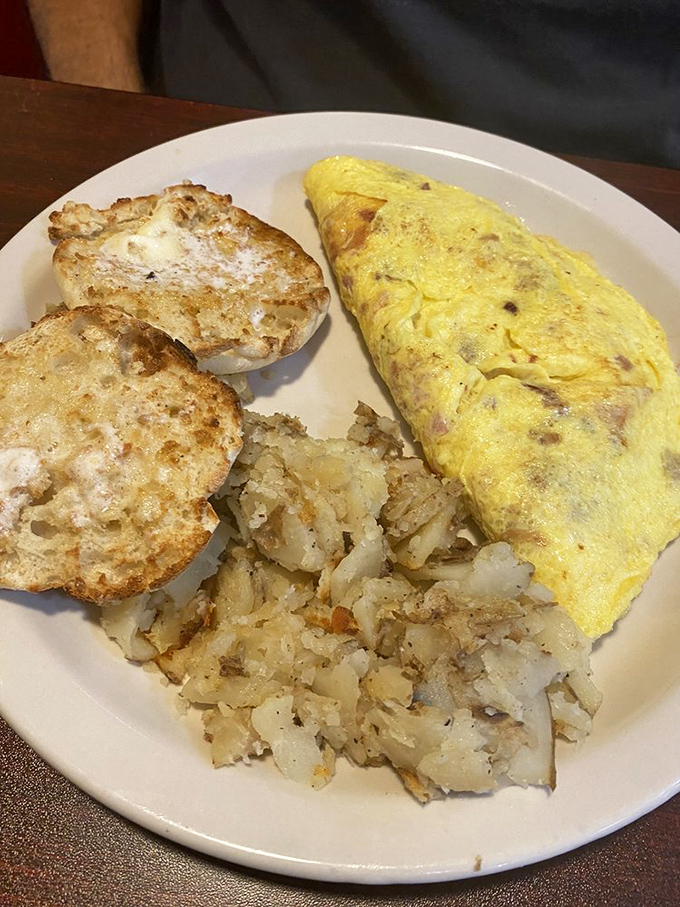 This omelet didn't just incorporate ham&mdash;it invited the whole farm to the party and everyone showed up.