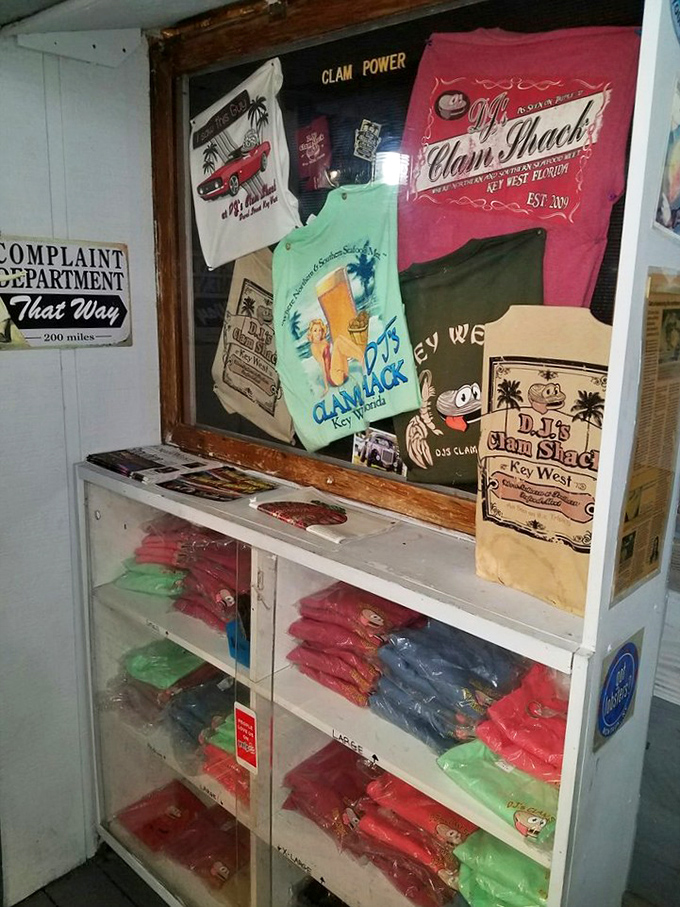 The merch wall: where you can take home a t-shirt to remember what your taste buds will never forget.