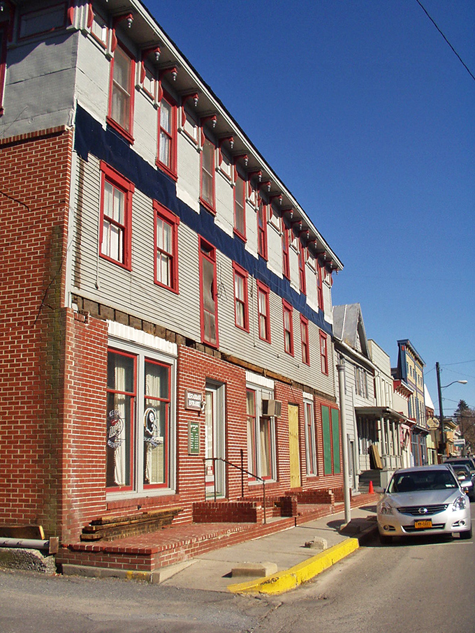 Historic hotel building stands ready to welcome travelers seeking authentic small-town Pennsylvania hospitality and charm.