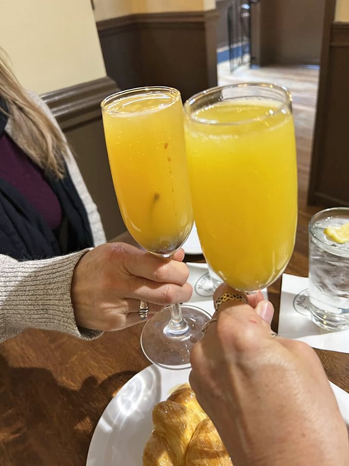 Mimosas: where breakfast meets celebration in a glass. The perfect way to toast New Bern and new friendships.
