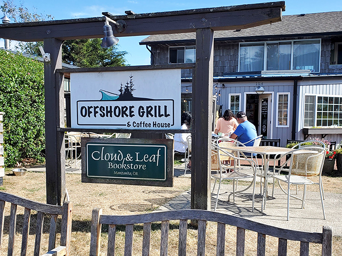 Cloud & Leaf Bookstore shares space with Offshore Grill, proving that food for thought and food for the belly make perfect neighbors.